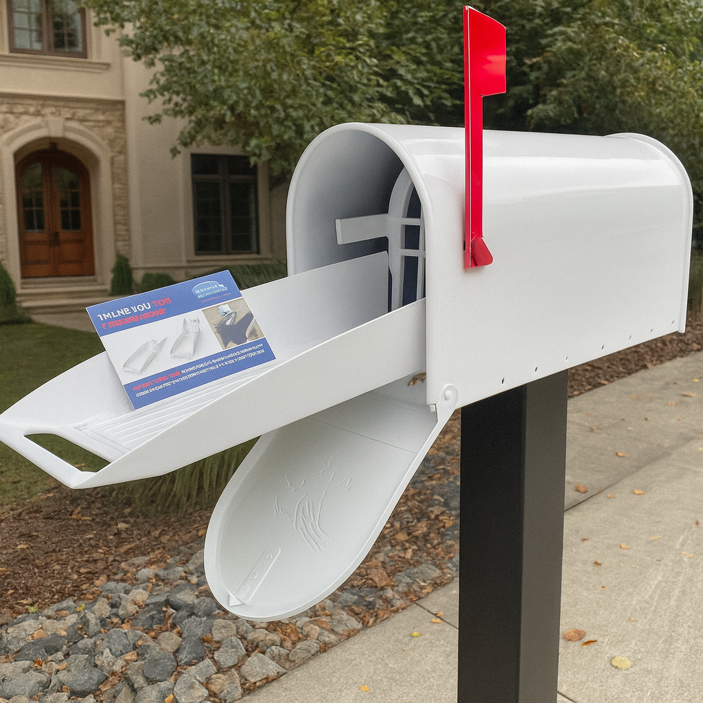 Standard Large Mailbox - White - With MyMailCrate Sliding Mailbox Tray ...